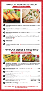 Our Menus | Dine-in | Takeaway | Banquet Menu | Located in Mildura